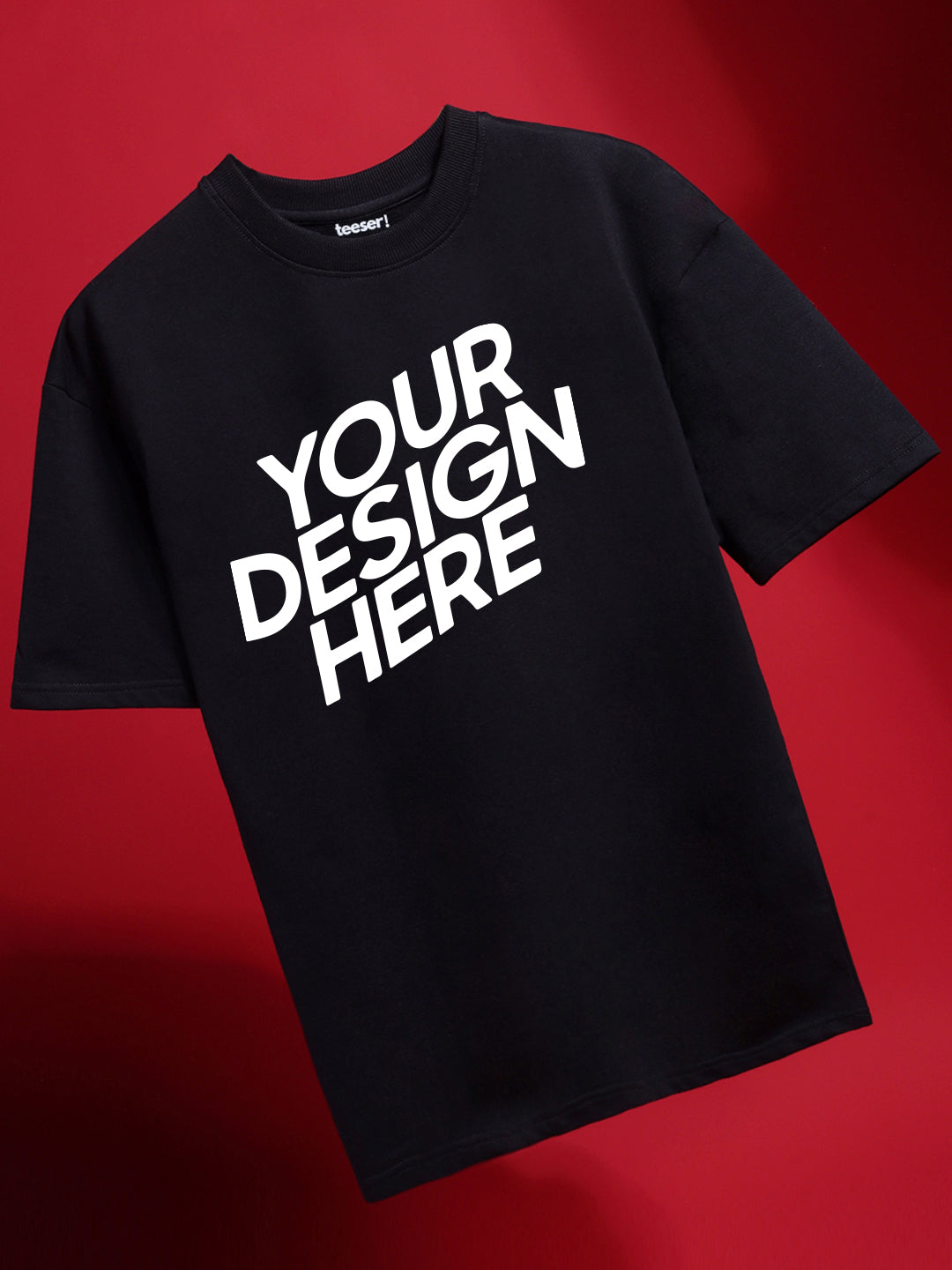 Custom Printed Cotton Oversized Fit T-Shirt – Create Your Own Tee – Teeser